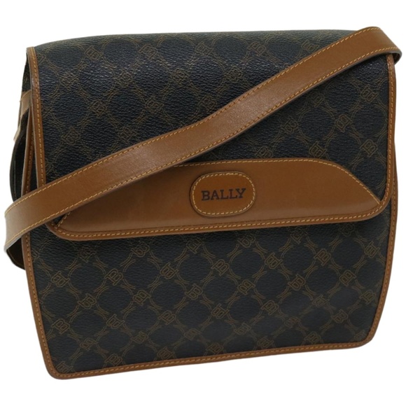 Bally | Bags | Bally Shoulder Bag Pvc Leather Brown Auth 6673 | Poshmark